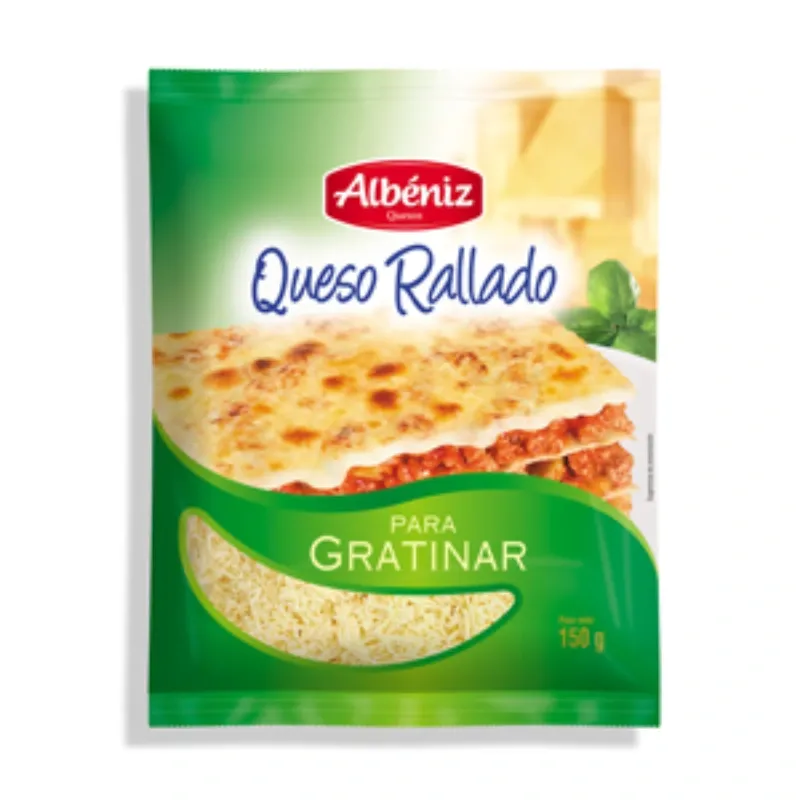 Queso Rallado Gratinar ALBÉNIZ 150g 12/Caja, ALIMENTOS-LÁCTEOS ALBÉNIZ ...