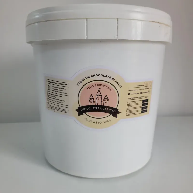 Pasta de chocolate blanco 10 kg, Cobertura de chocolate - Chocolatera ...